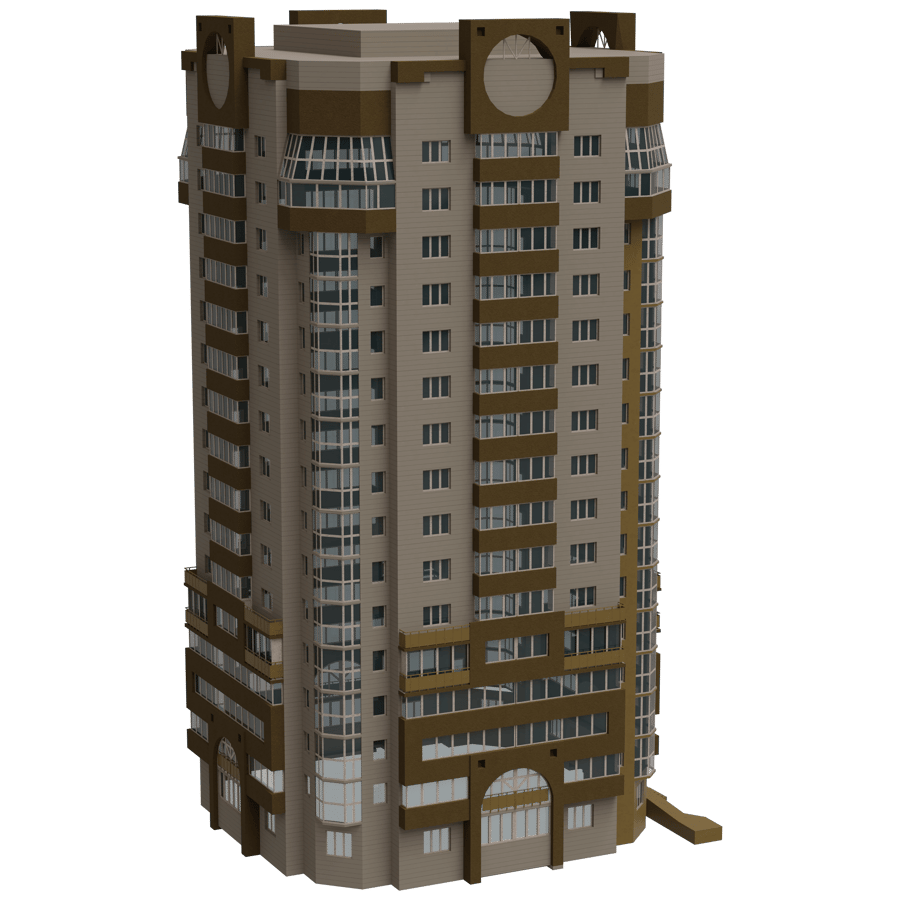 High Rise Buildings 3D Model - A23D