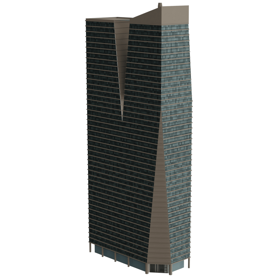 High Rise Building 3D Model - A23D