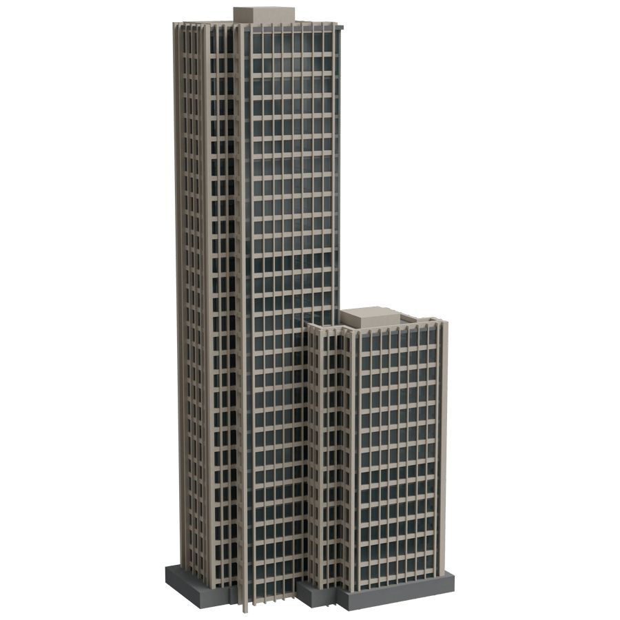 High Rise Buildings 3D Model - A23D
