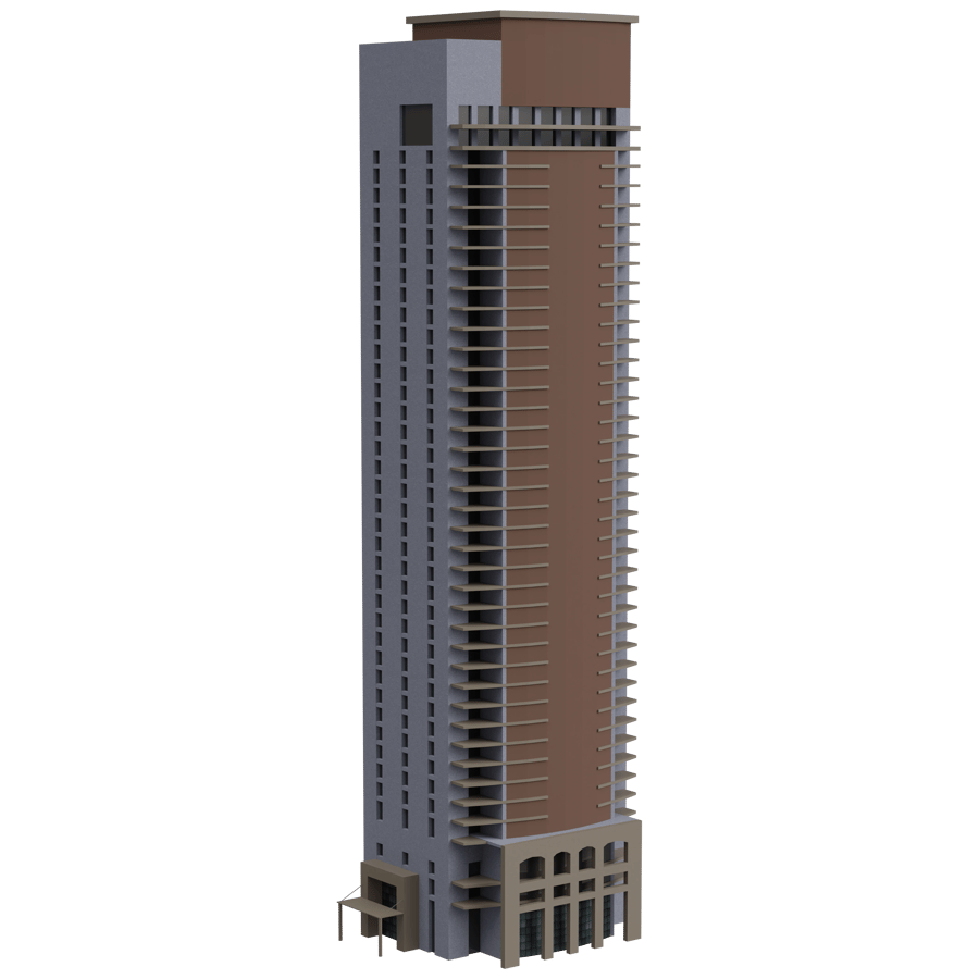 High Rise Building 3D Model - A23D