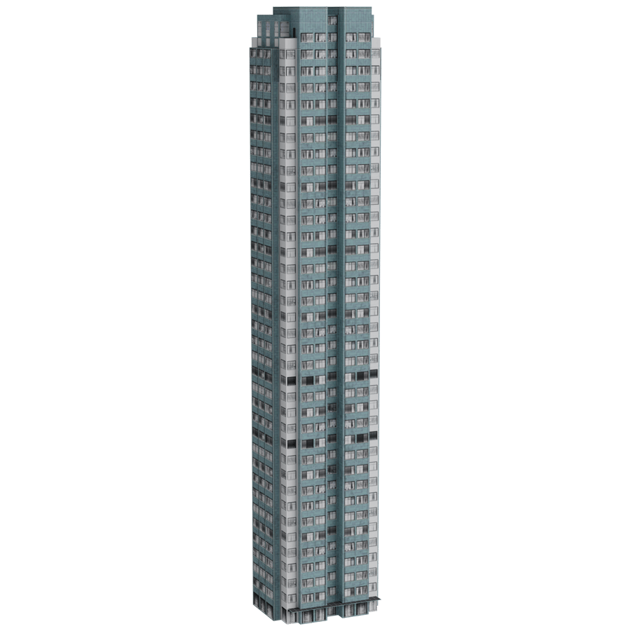 High Rise Building 3D Model - A23D